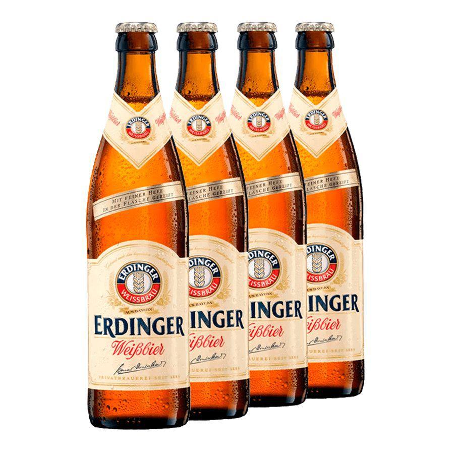 Kit Cerveja Erdinger WeissBier 500ml 4 Unidades - Bebidas - Magazine Luiza