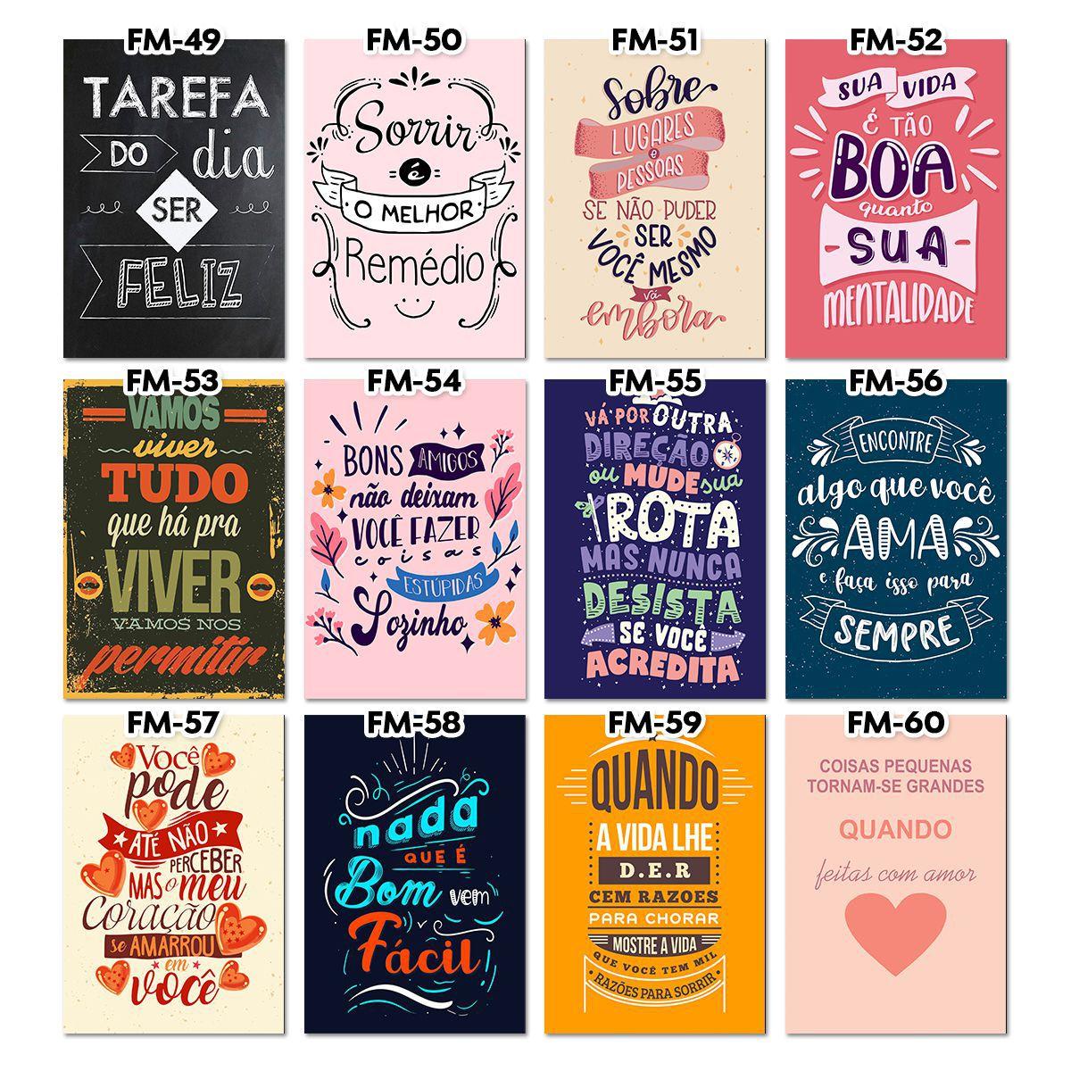 Kit Com 5 Placas Decorativas Em Mdf Com Frases Motivacionais ...