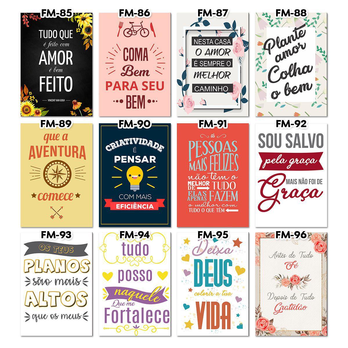 Kit Com 5 Placas Decorativas Em Mdf Com Frases Motivacionais ...