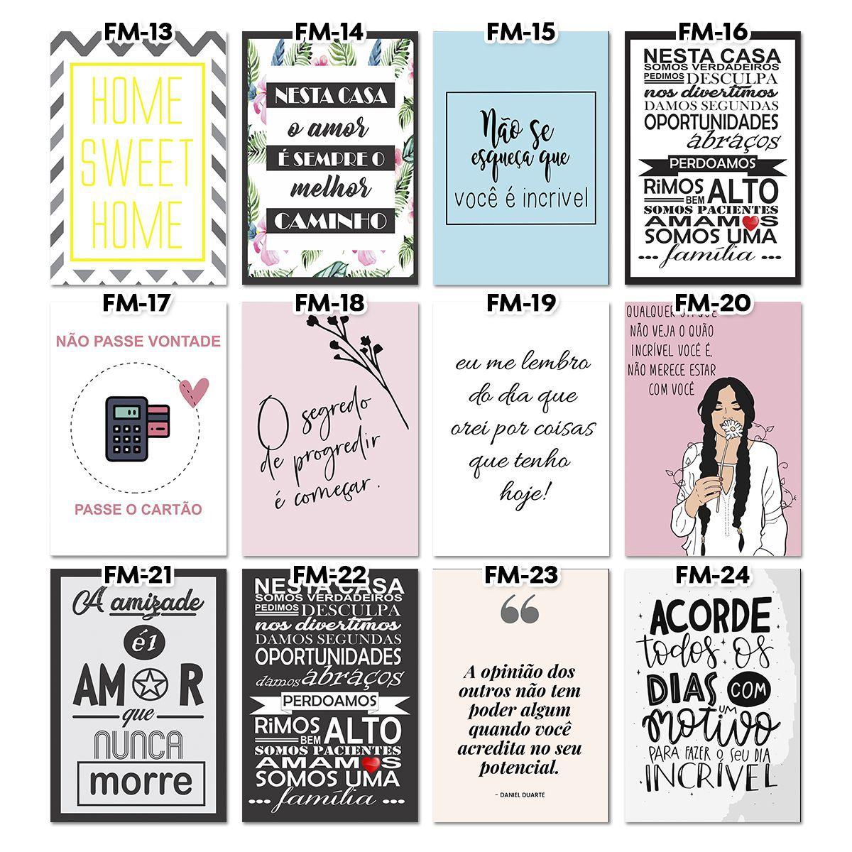 Kit Com 5 Placas Decorativas Em Mdf Com Frases Motivacionais - Vendas ...