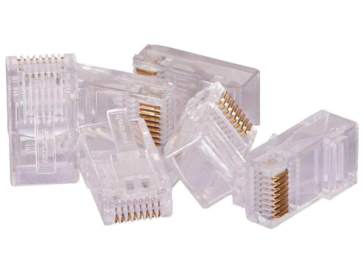 Kit Conector RJ45 Cat6 Gigabit Termoplástico Original Fortrek 500 ...