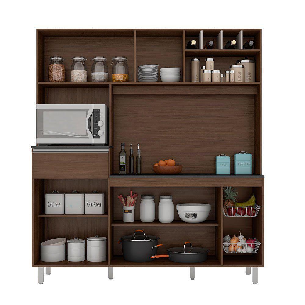 Kit Cozinha 7 Portas 1 Gaveta Flex Cuba e tampo Maria - Poliman Móveis ...