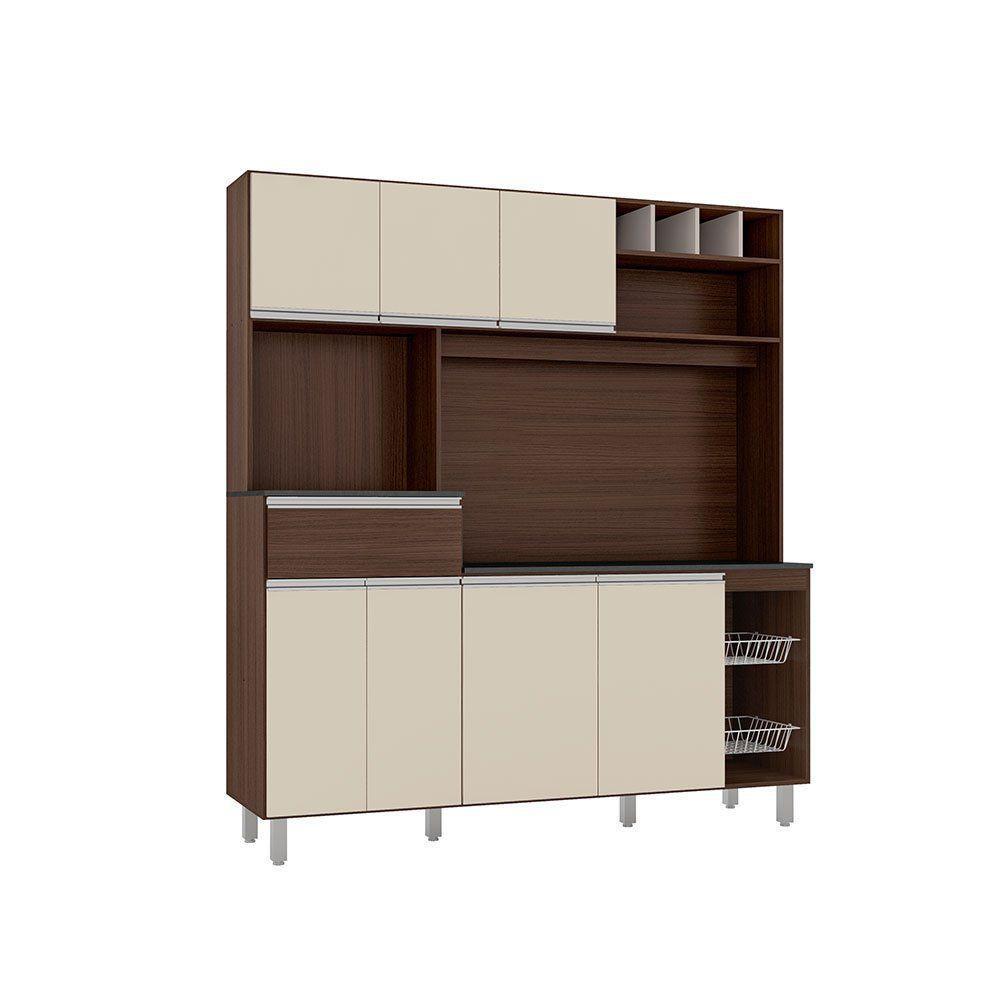 Kit Cozinha 7 Portas 1 Gaveta Flex Cuba e tampo Maria - Poliman Móveis ...