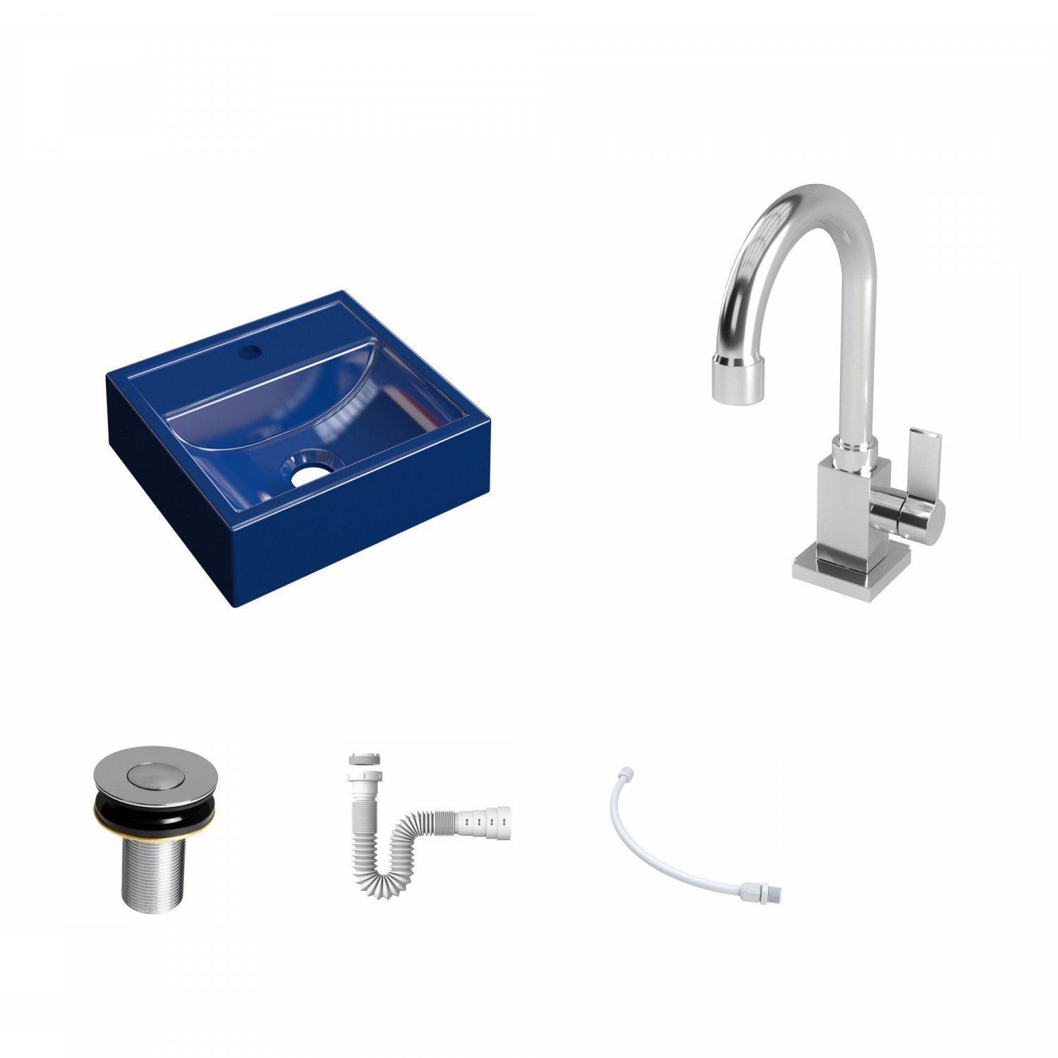 Kit Cuba Q32 com Torneira Luxo 1195 Metal e Válvula Click 1”B Sifão PVC ...