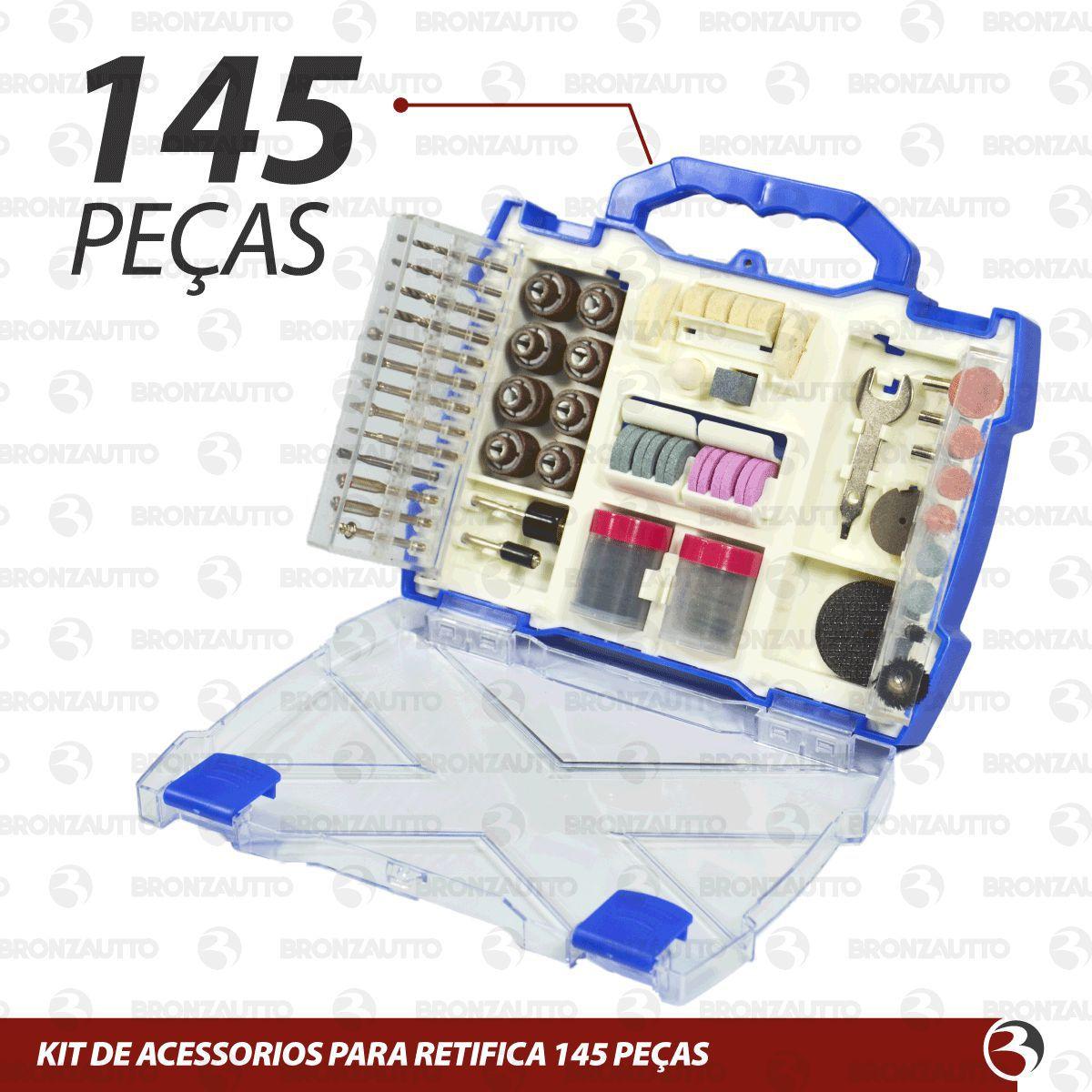 Kit De Acessórios Para Micro Mini Retífica com 145 Peças Western - Kit ...