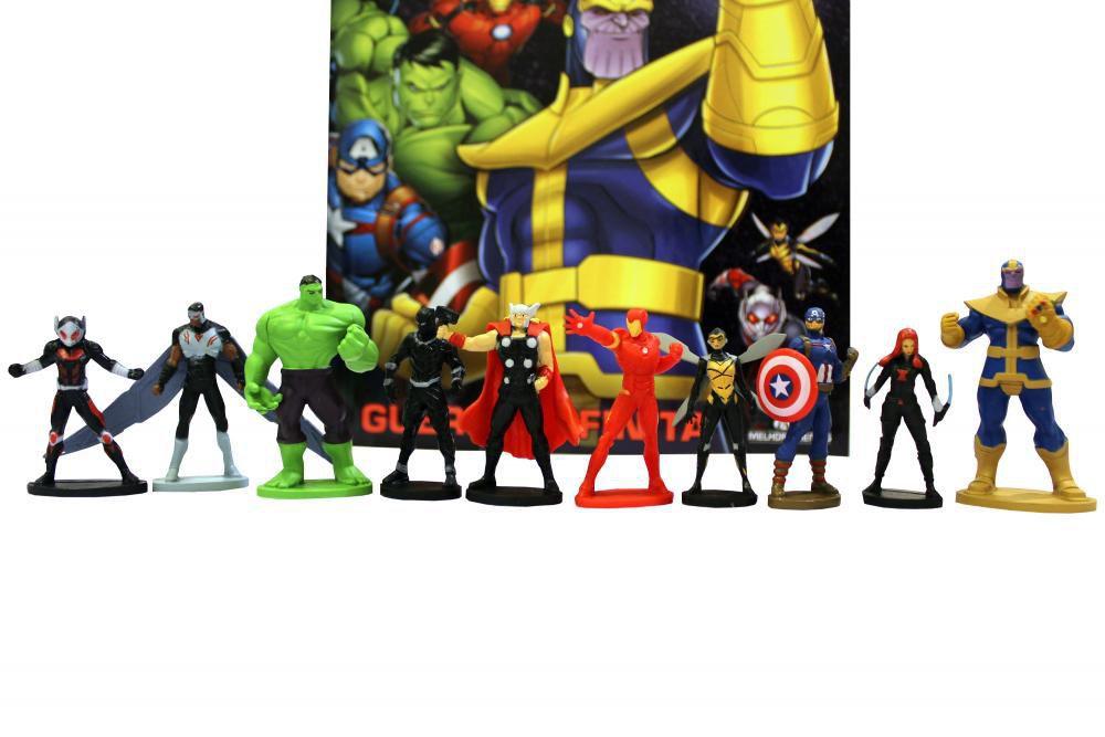 Kit de livros infantis Marvel- Miniaturas: Avengers - Guerra Infinita ...