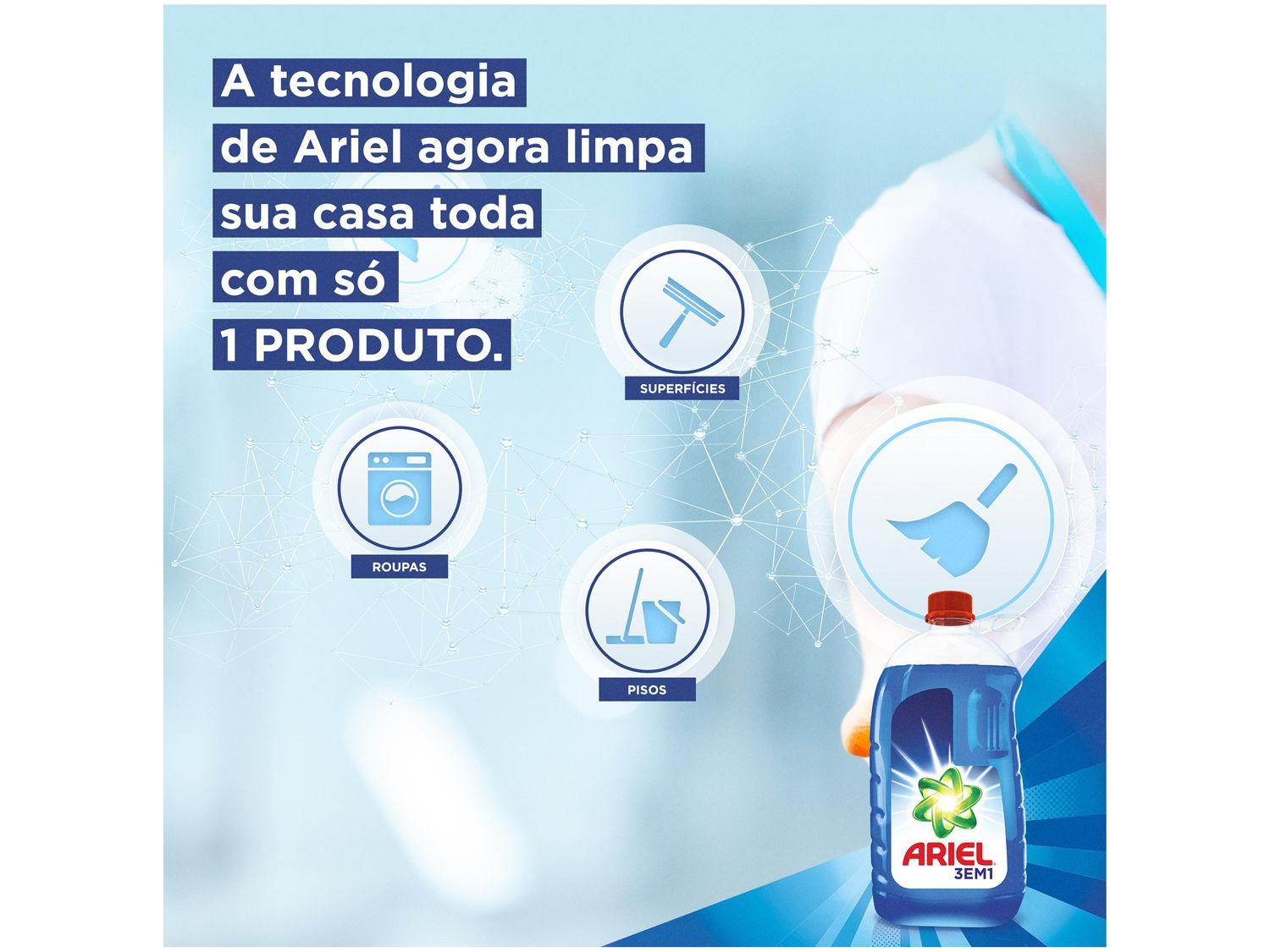 Kit Detergente Líquido Multiuso Ariel 3 em 1 3L 3 Unidades