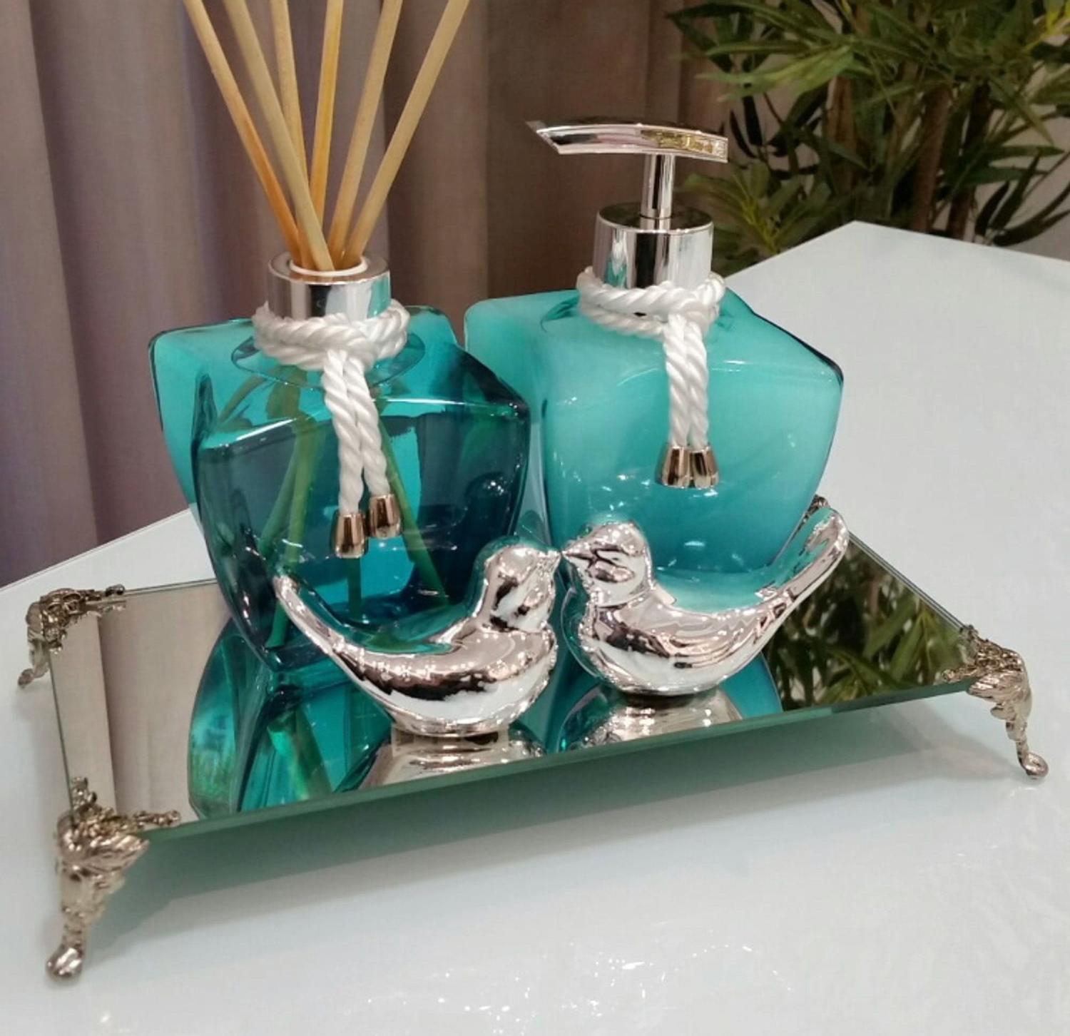 Kit difusor frasco Vidro estrela azul - Artesanal - Difusor de Aroma ...