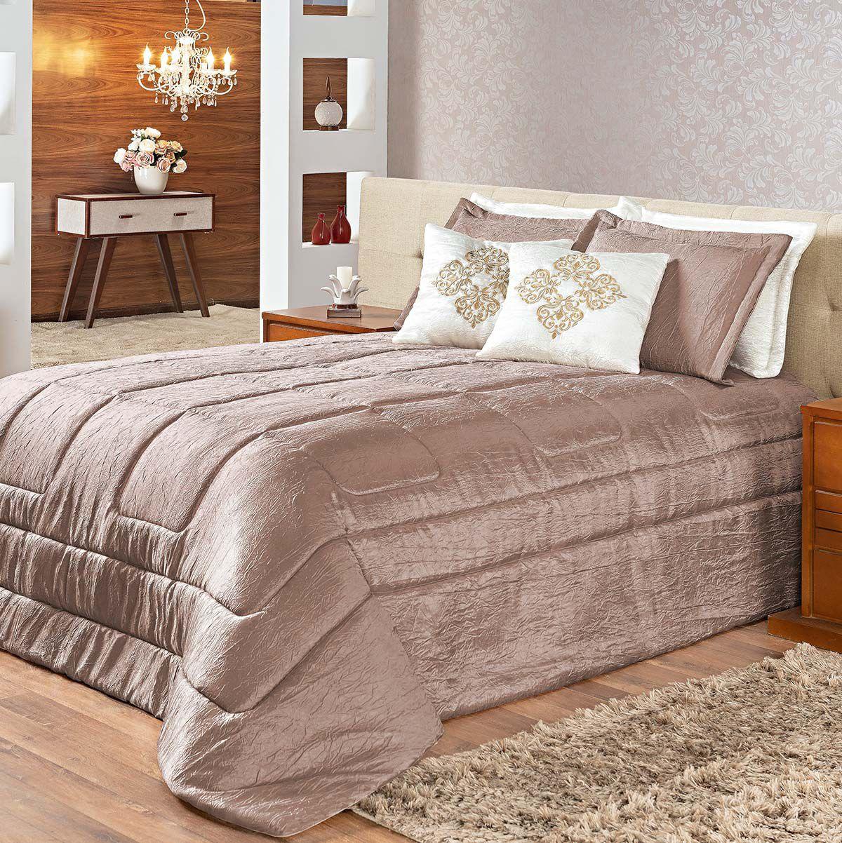 Kit Edredom Casal King Clean 07 peças - Salmão - Oliveira - Enxoval de ...