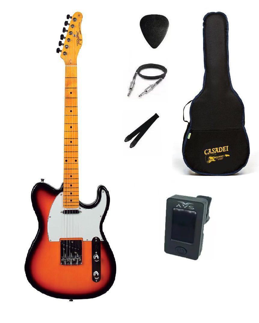 KIT Guitarra Tagima Woodstock Telecaster Tw55 Sunburst - Guitarra - Magazine Luiza
