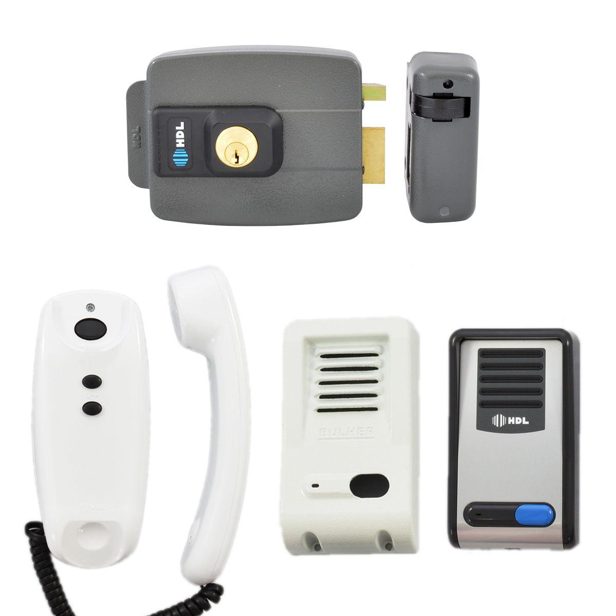 Kit Interfone HDL Com Fechadura Elétrica e Protetor Externo ...