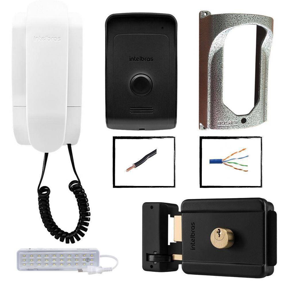 Kit Interfone Residencial IPR 1010 Intelbras com Fechadura - Interfone ...