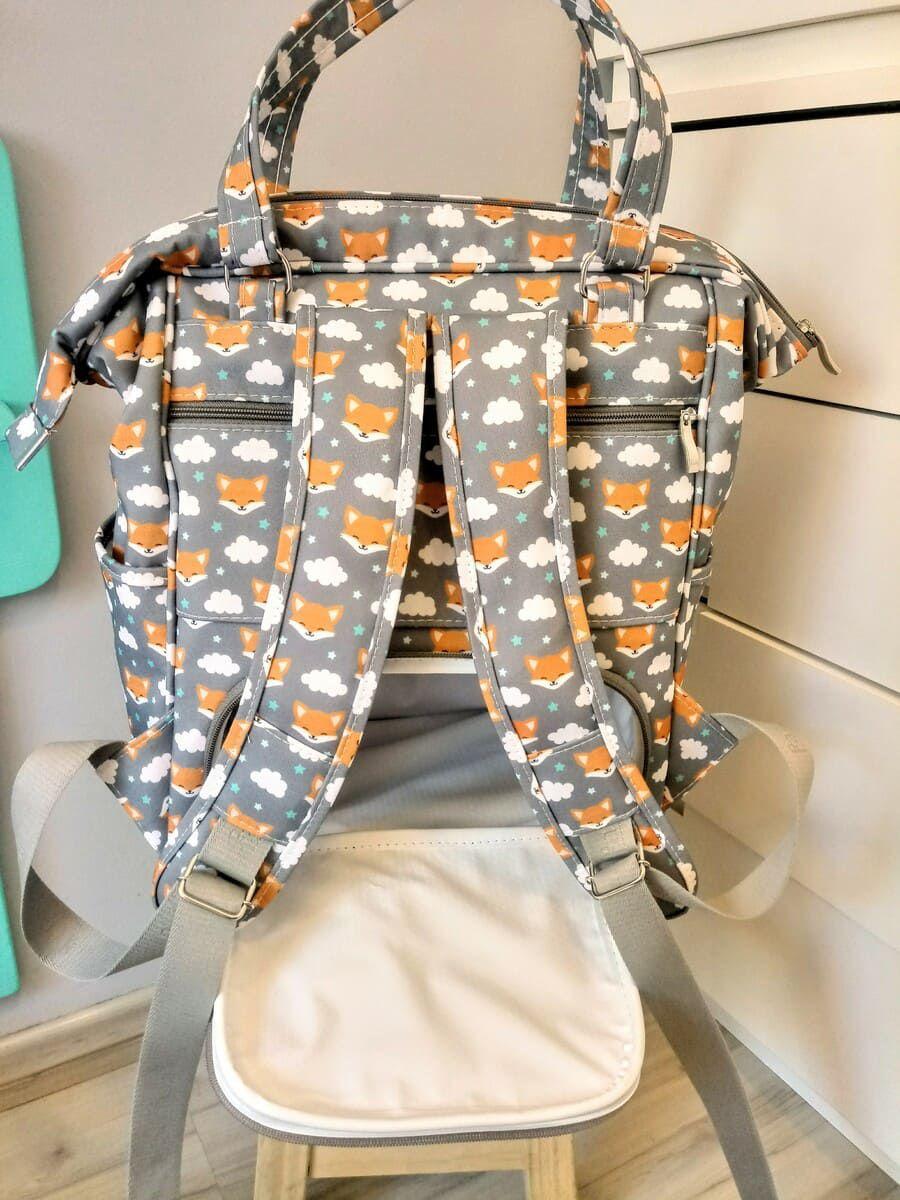 Kit mala retangular e mochila funcional raposinha cinza fazendo arte ...