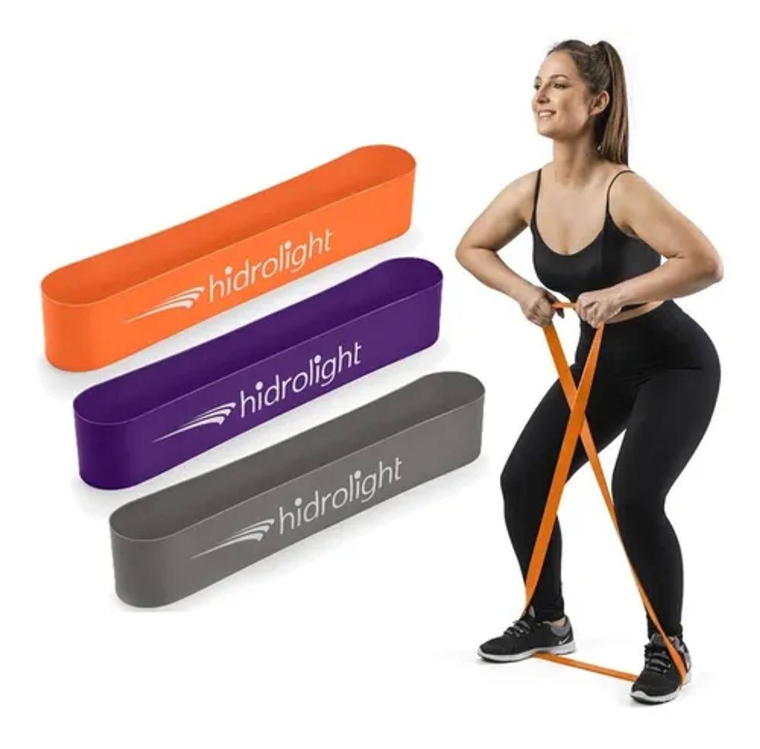Kit Mini Band Hip Band Elástico Kit C/ 3 Faixas - Hidrolight ...