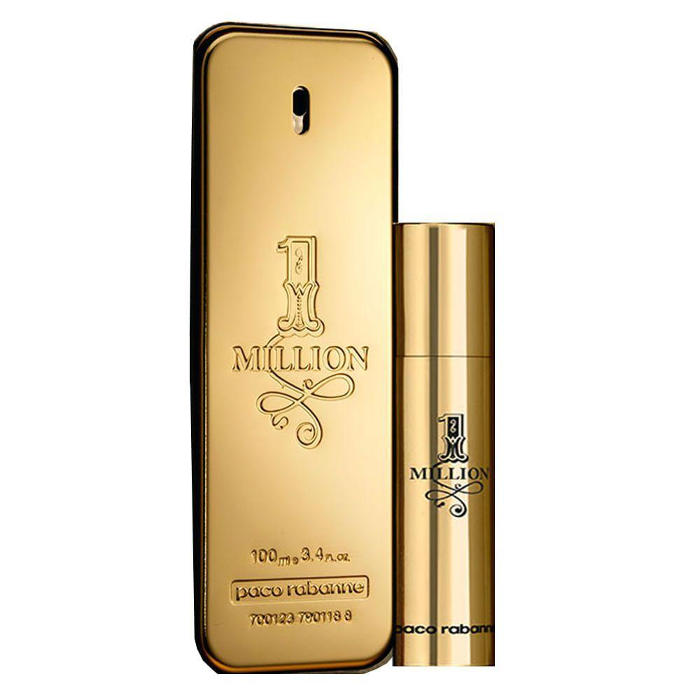Kit One Million Paco Rabanne Perfume Masculino Eau de Toilette 100ml ...