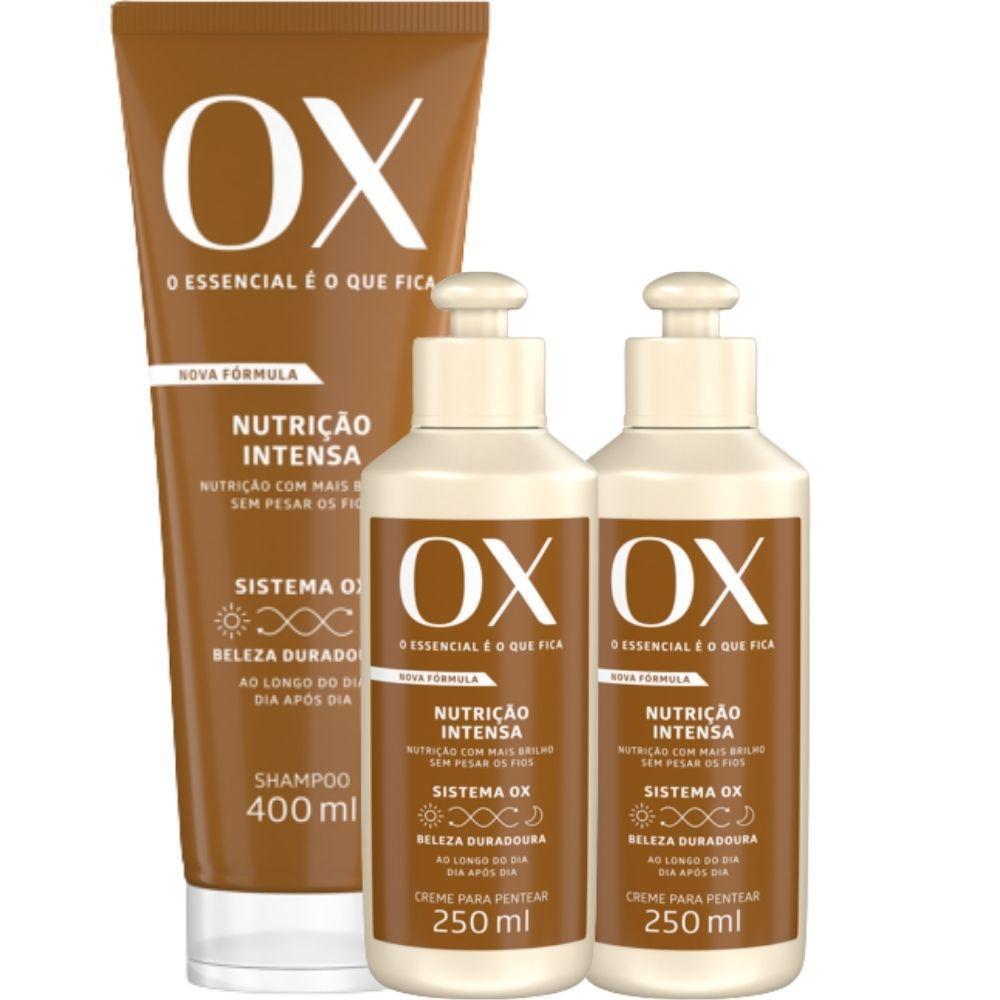 Kit Ox Nutrição Intensa Shampoo 400ml + 2 Creme De Pentear 250ml - Kit ...
