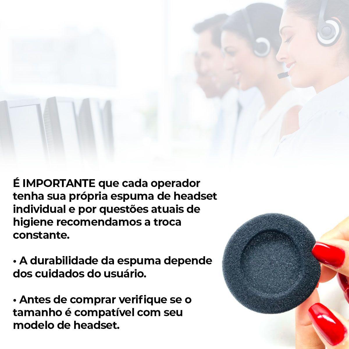 Kit Par - Com 2 Espumas Headset PLANTRONICS 7cm - Triks - Espuma para ...