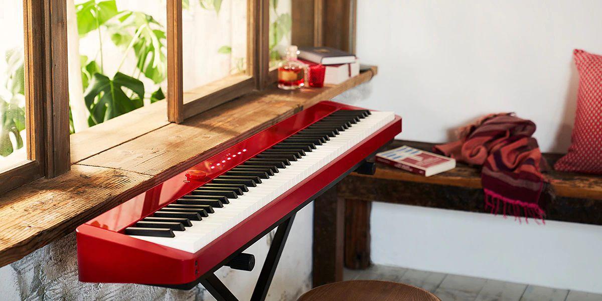 Kit Piano Casio Digital 88 Teclas Privia PX-S1000 Vermelho USB e ...