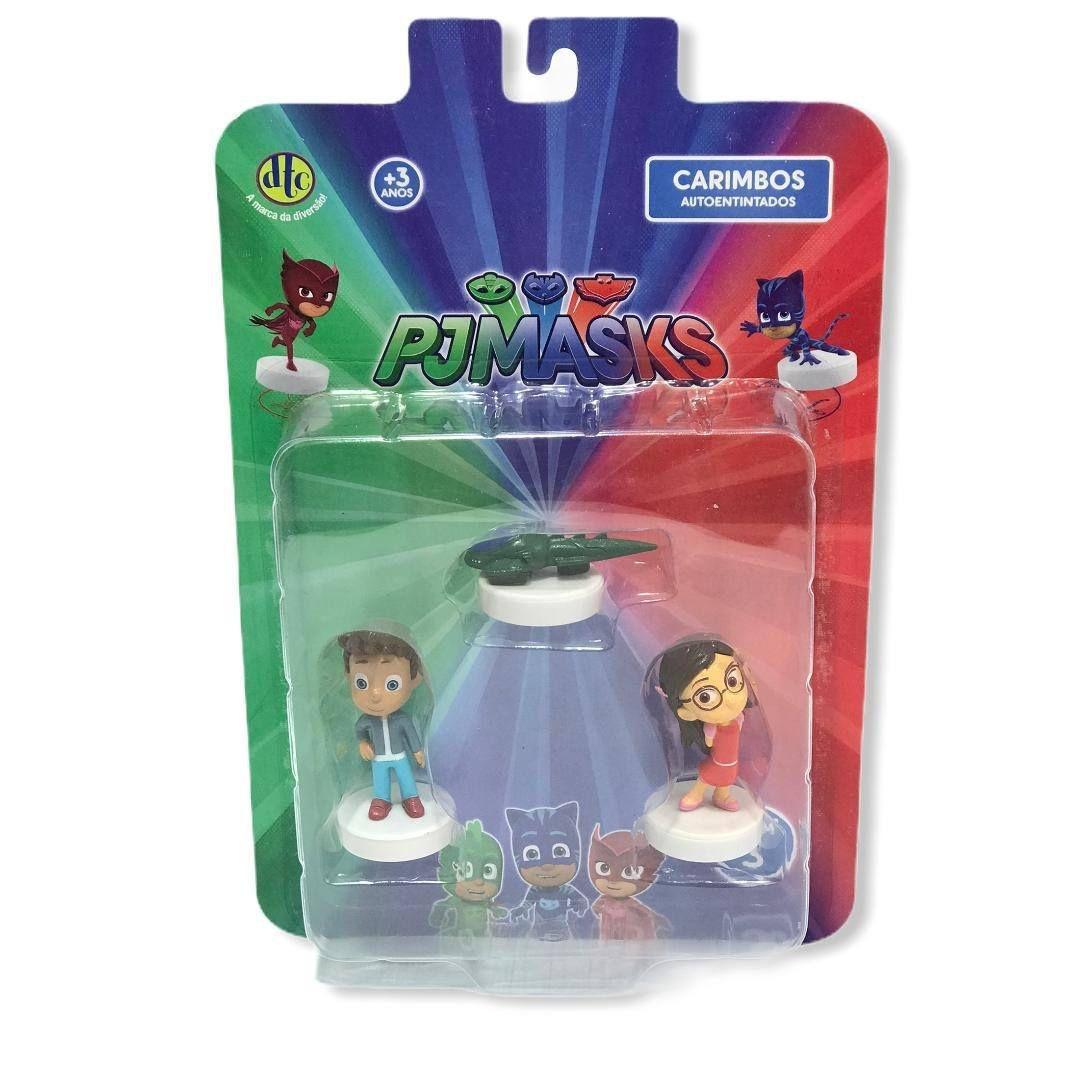 Kit Pj Masks 12 Bonecos Carimbos Heróis Sortidos - DTC - Boneco PJ ...