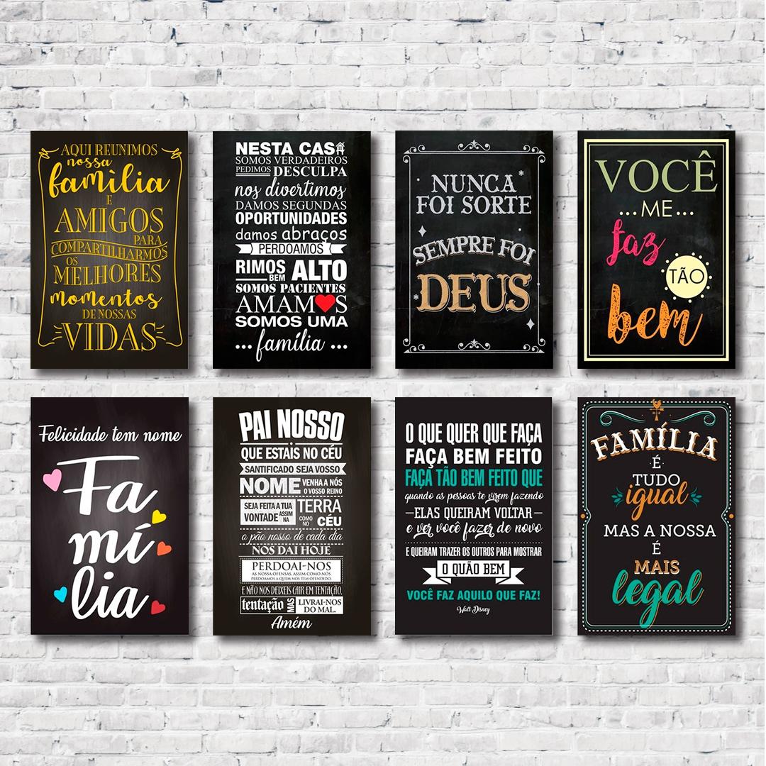 Kit Placas Decorativas Frases Motivacionais Mdf- 8 Placas - Art Print ...