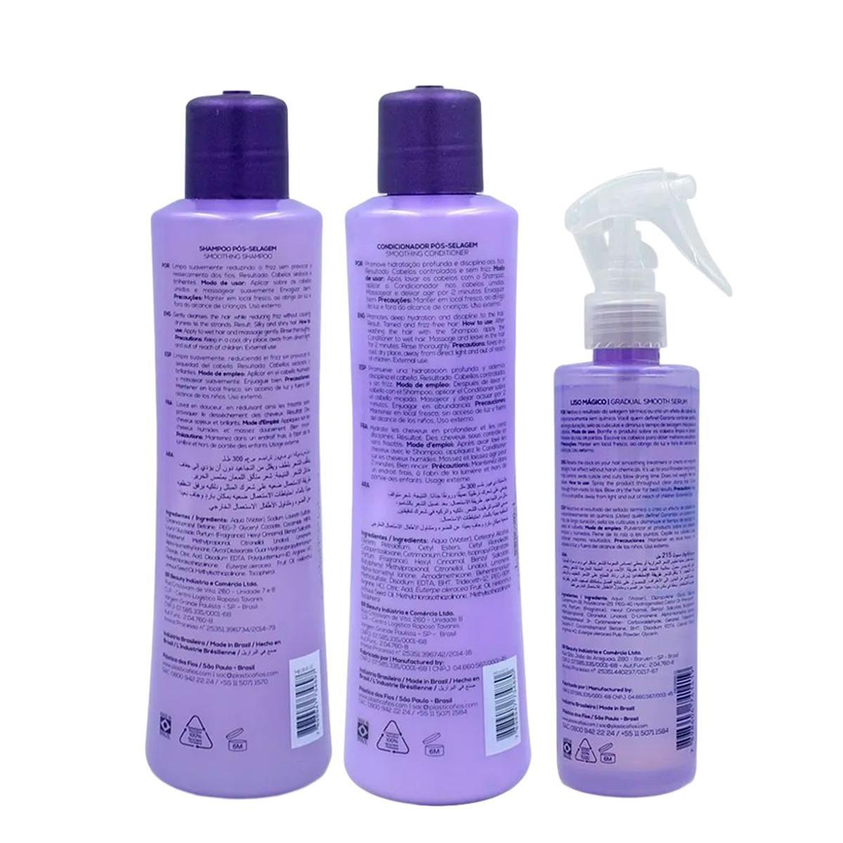 Dos Fios Cadiveu Plastica Hair Straightening Kit - Shampoo, Conditioner ...