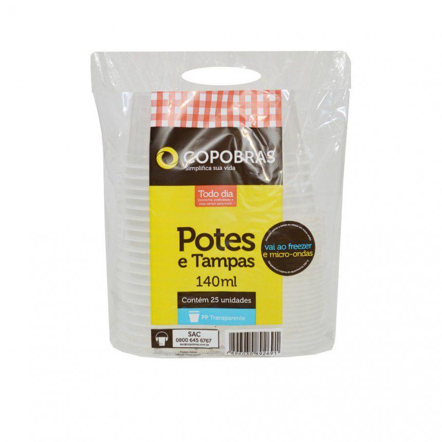 Kit Pote Descartável com Tampa Copobras 140 ml com 850 Uni - Pote ...