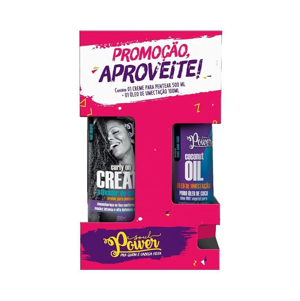 Kit Soul Power Creme de Pentear + Óleo Coconut - Kit de Tratamento para ...