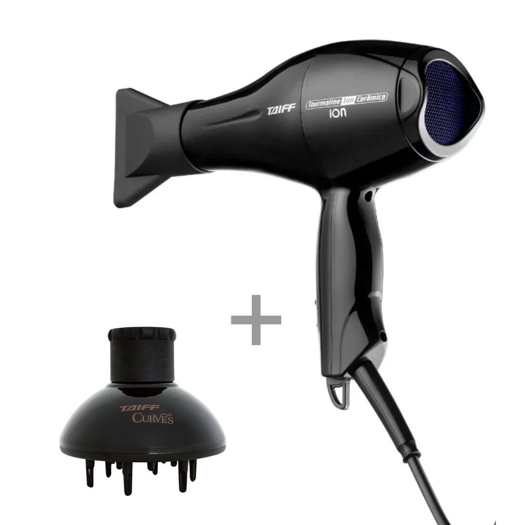 Kit taiff secador profissional tourmaline 2000w - 127v + difusor curves ...