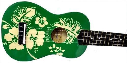 Kit Ukulele Soprano Acústico Nylon Verde Havaí Uk01 Wave - Ukulele ...