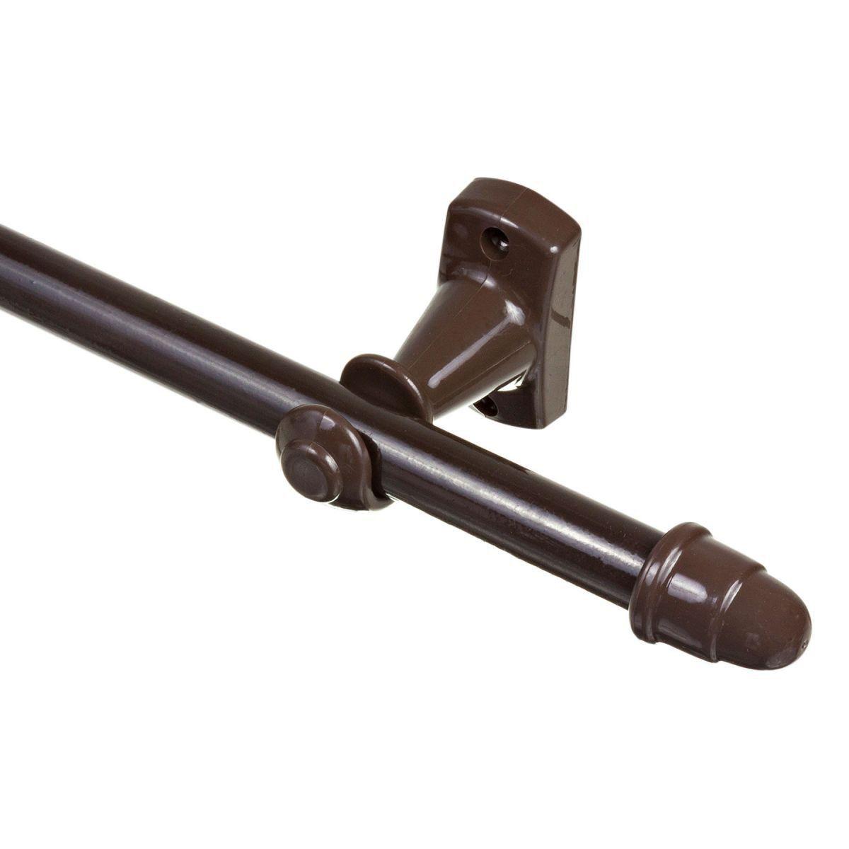 Kit Varão 2 Metros para Cortina 19mm Simples Imbuia Admirare - Varão ...