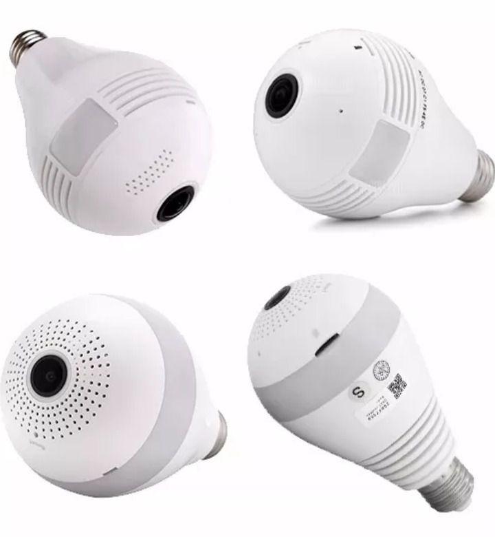 Lâmpada Câmera IP Bulbo E27 Segurança Com WIFI - Monitoramento pelo ...