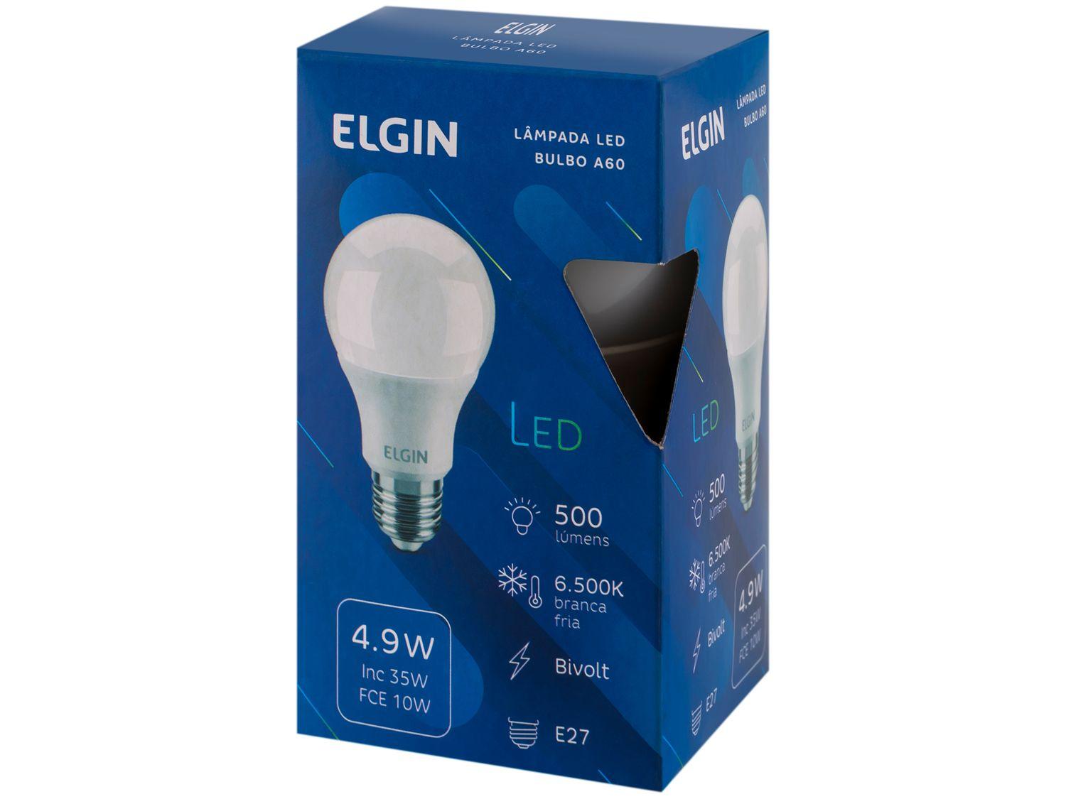 Lâmpada de LED Elgin Branca E27 4,9W 6500K