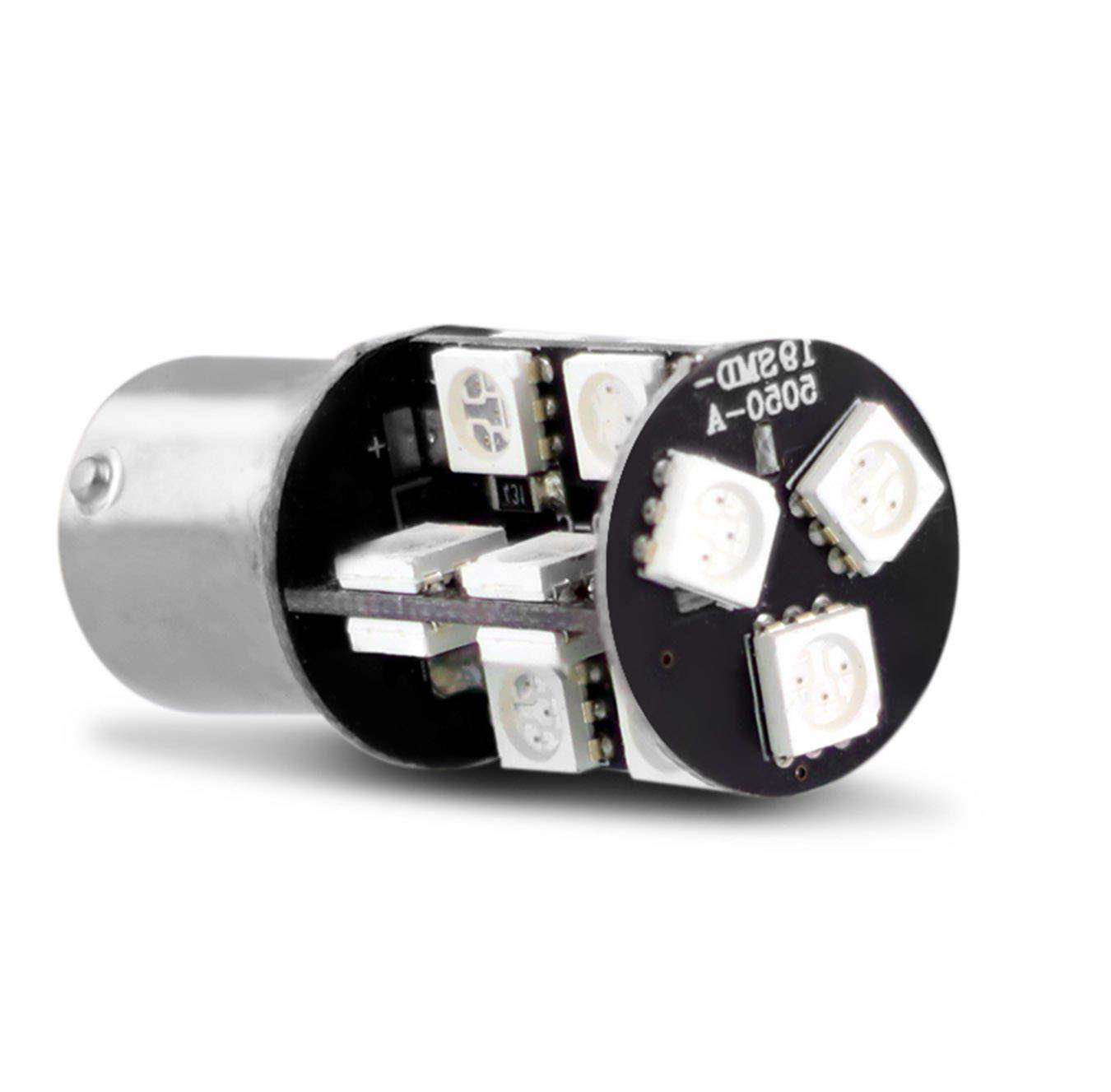 Lâmpada LED 2 Polos Trava Reta 19 LEDs 20W 12V Canbus Luz Verm ...