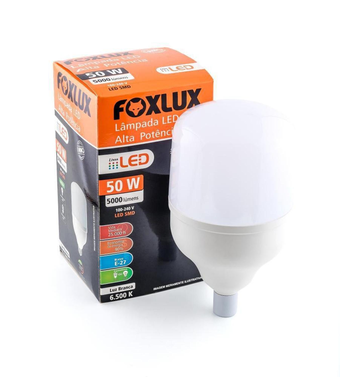 Lampada Led de Alta potencia 50W Foxlux - Lâmpada de LED - Magazine Luiza