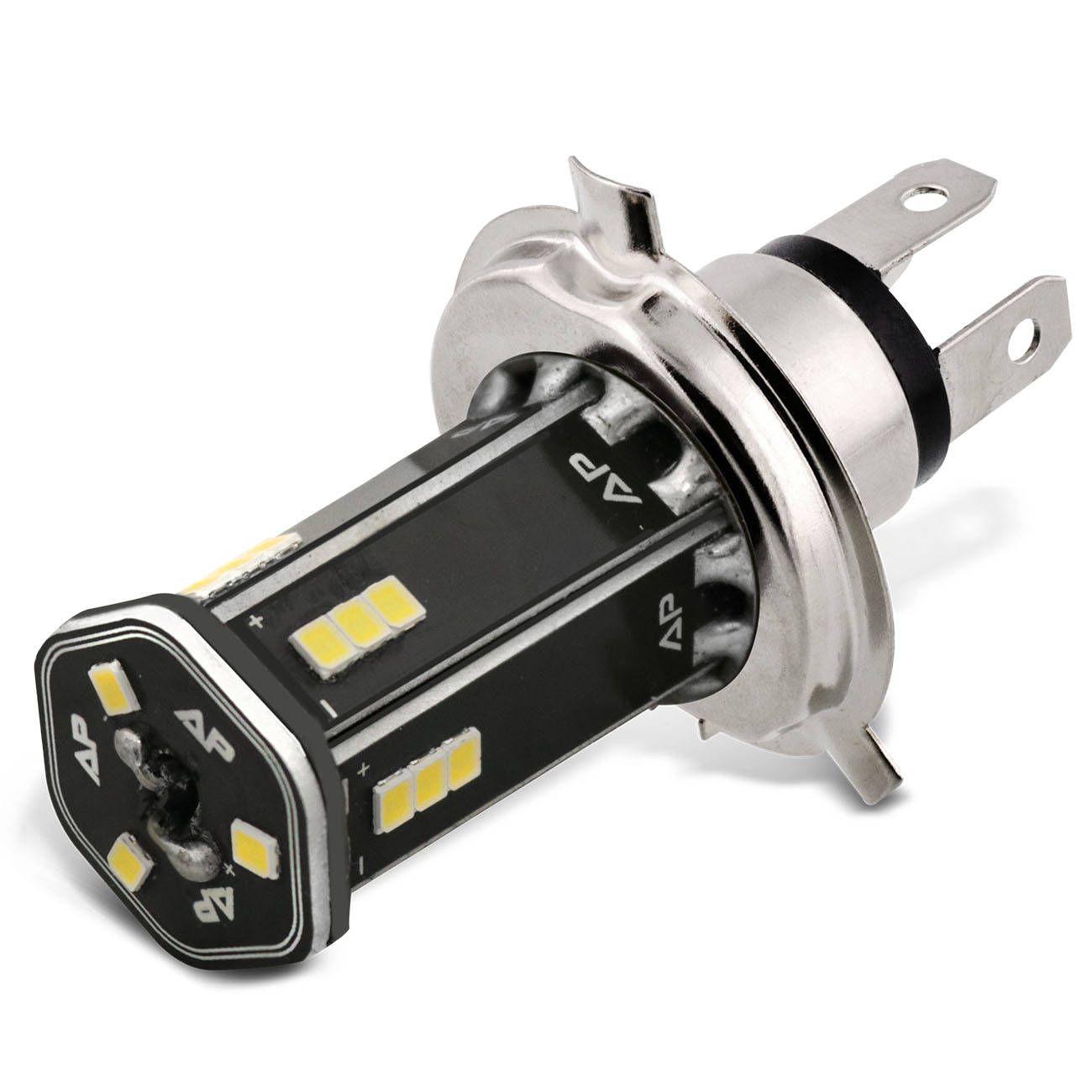 Lâmpada LED H4 21 LEDs 12V 24V 10W Farol Alto 7W Farol Baixo 6500K Luz ...