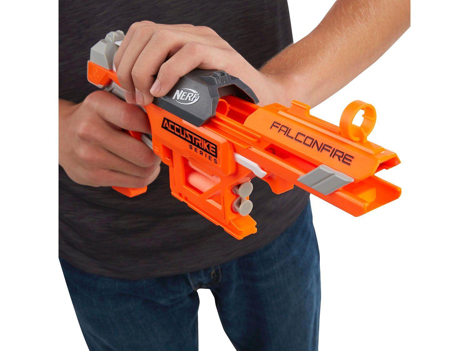 Lançador Nerf Accustrike com Acessórios - Hasbro N-Strike FalconFire ...