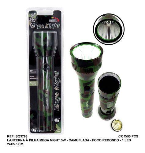 Lanterna Alumínio 2 Pilhas Mega Nigth Premier Led Camuflada - SQ ...
