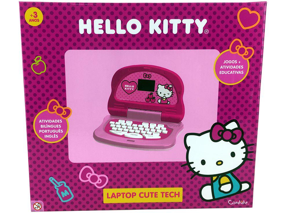 Laptop Infantil Hello Kitty Cute Tech 14 Atividades Candide