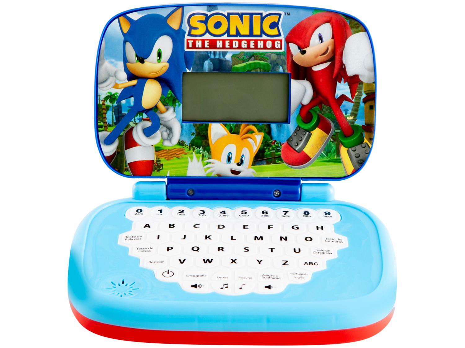Laptop Infantil Sonic Bilingue Emite Som Candide