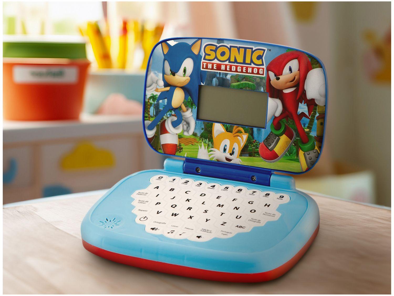 Laptop Infantil Sonic Bilingue Emite Som Candide