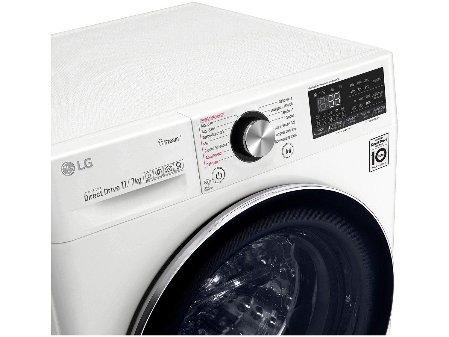 Lava e Seca Smart LG 11kg VC2 CV9011WC4 Motor - Inverter Inteligência ...