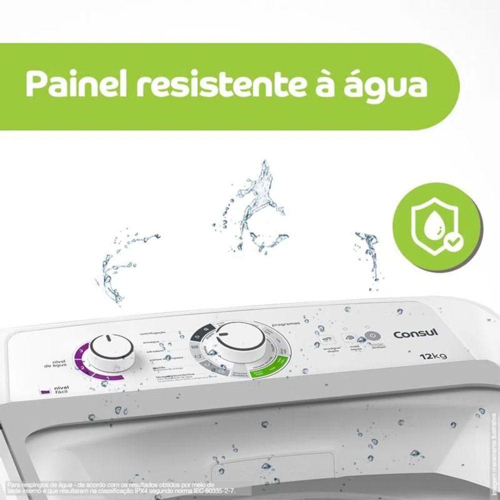 Lavadora de Roupas Consul Automática CWH12 12KG Branca 220v - Máquina ...