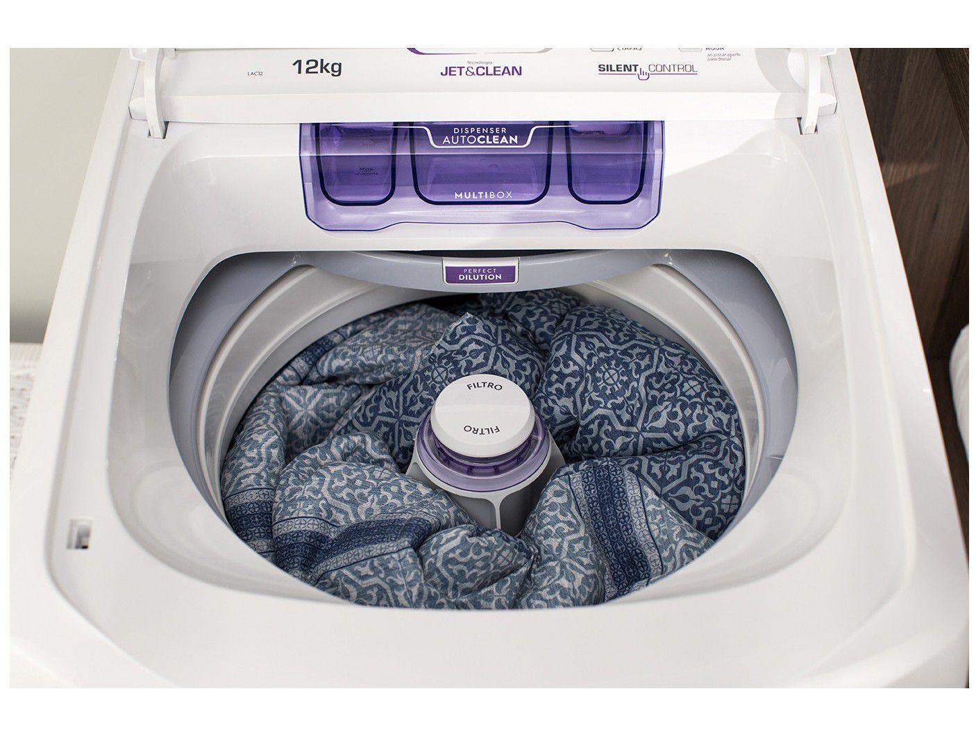 Lavadora de Roupas Electrolux LAC12 - 12Kg Cesto Inox 12 Programas de ...
