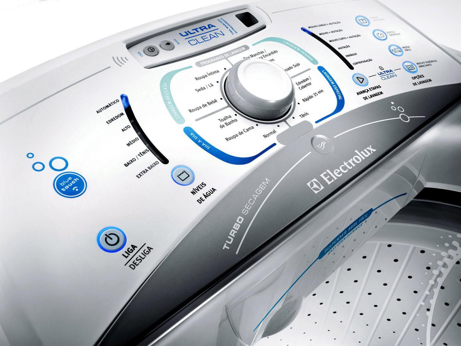 Lavadora de Roupas Electrolux Ultra Clean LBU15 - 15kg Lava Edredom Painel Blue Touch - Máquina ...