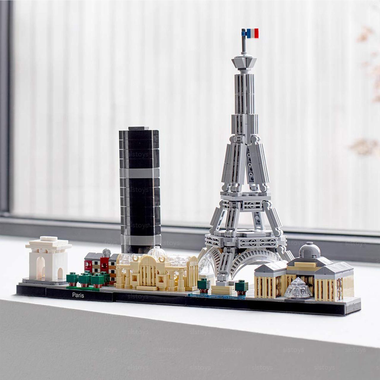 Lego Arquitetura Paris Torre Eiffel 649 Pcs Original - 21044 - Blocos ...