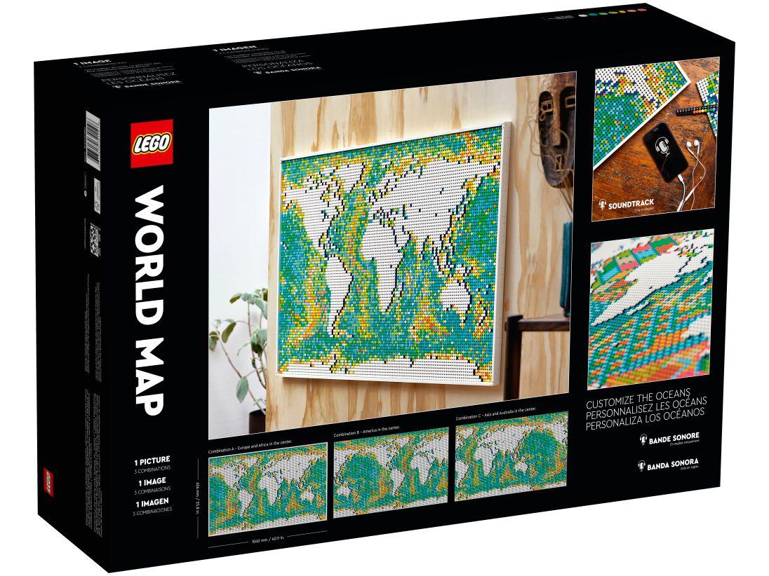 LEGO Art Mapa do Mundo 11695 Peças 31203 - Brinquedos de Montar e ...