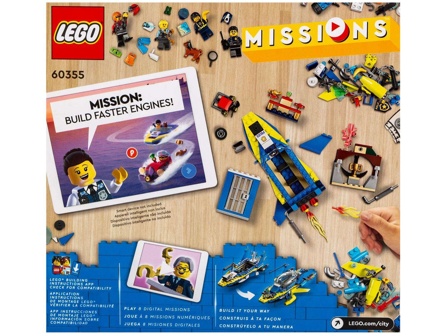 LEGO City Missions Missões Investigativas da Polícia Aquática 278 Peças ...