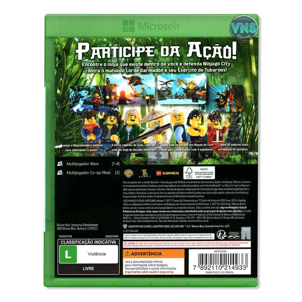 LEGO Ninjago O Filme Video Game Xbox One Warner Bros. Jogos de Acao Magazine Luiza
