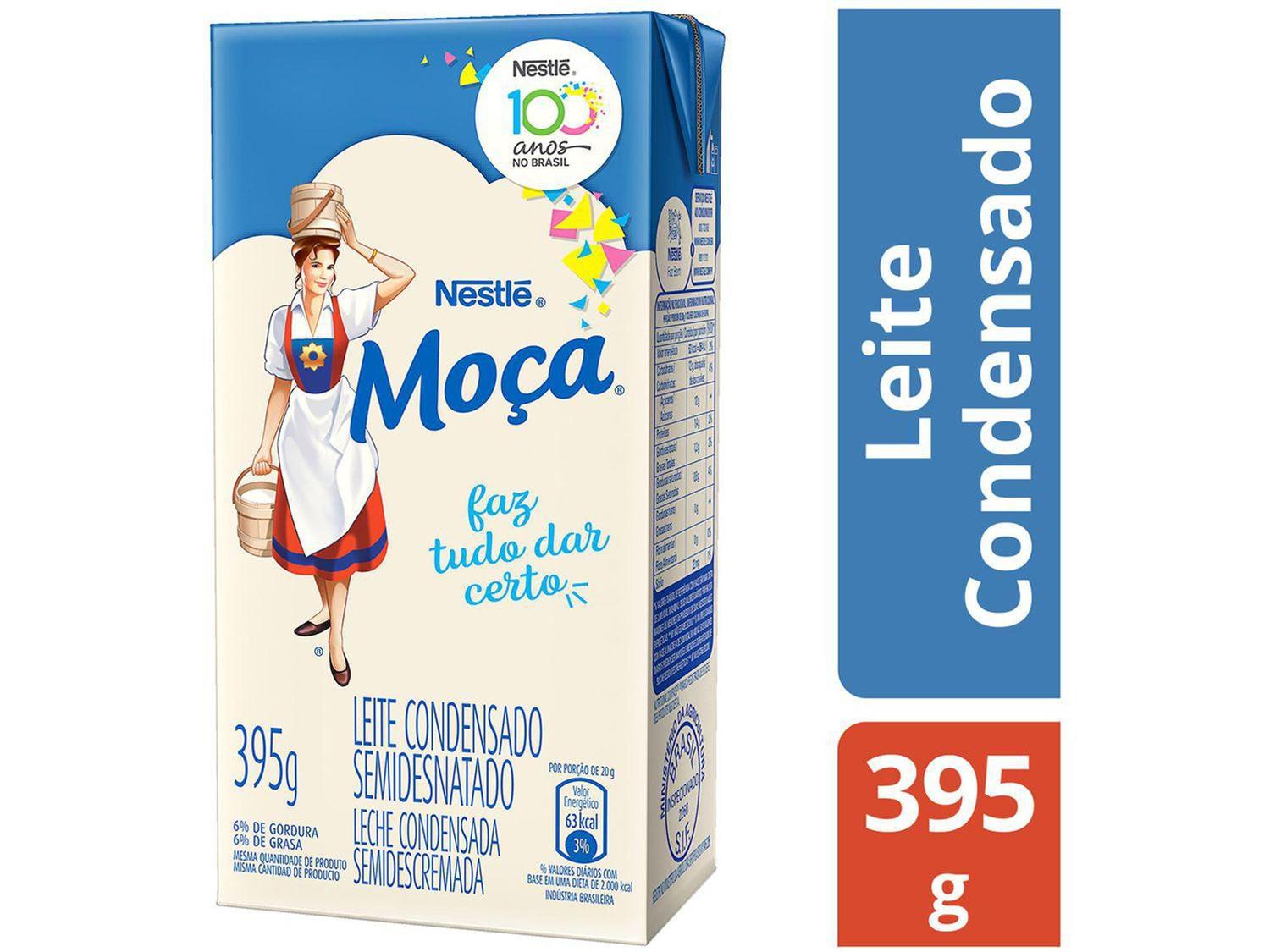Leite Condensado Nestlé Semidesnatado Moça - Caixa 395g - Leite ...