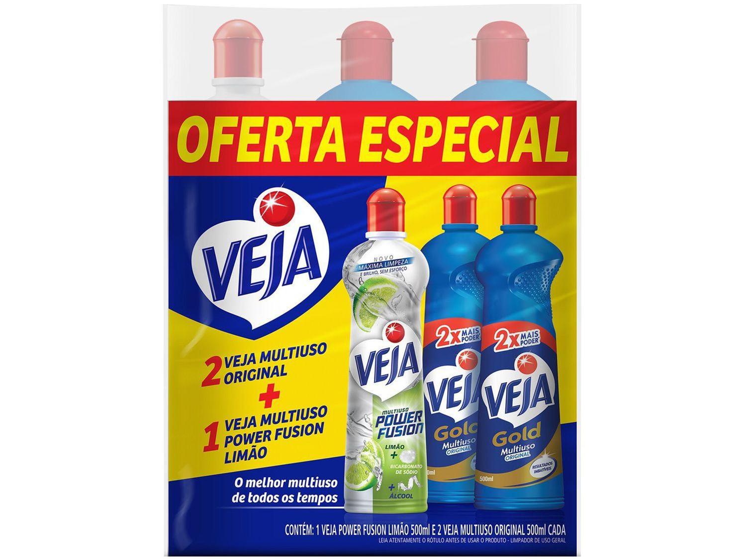 Limpador Multiuso Veja 500ml cada 3 Unidades - Limpador Multiuso ...